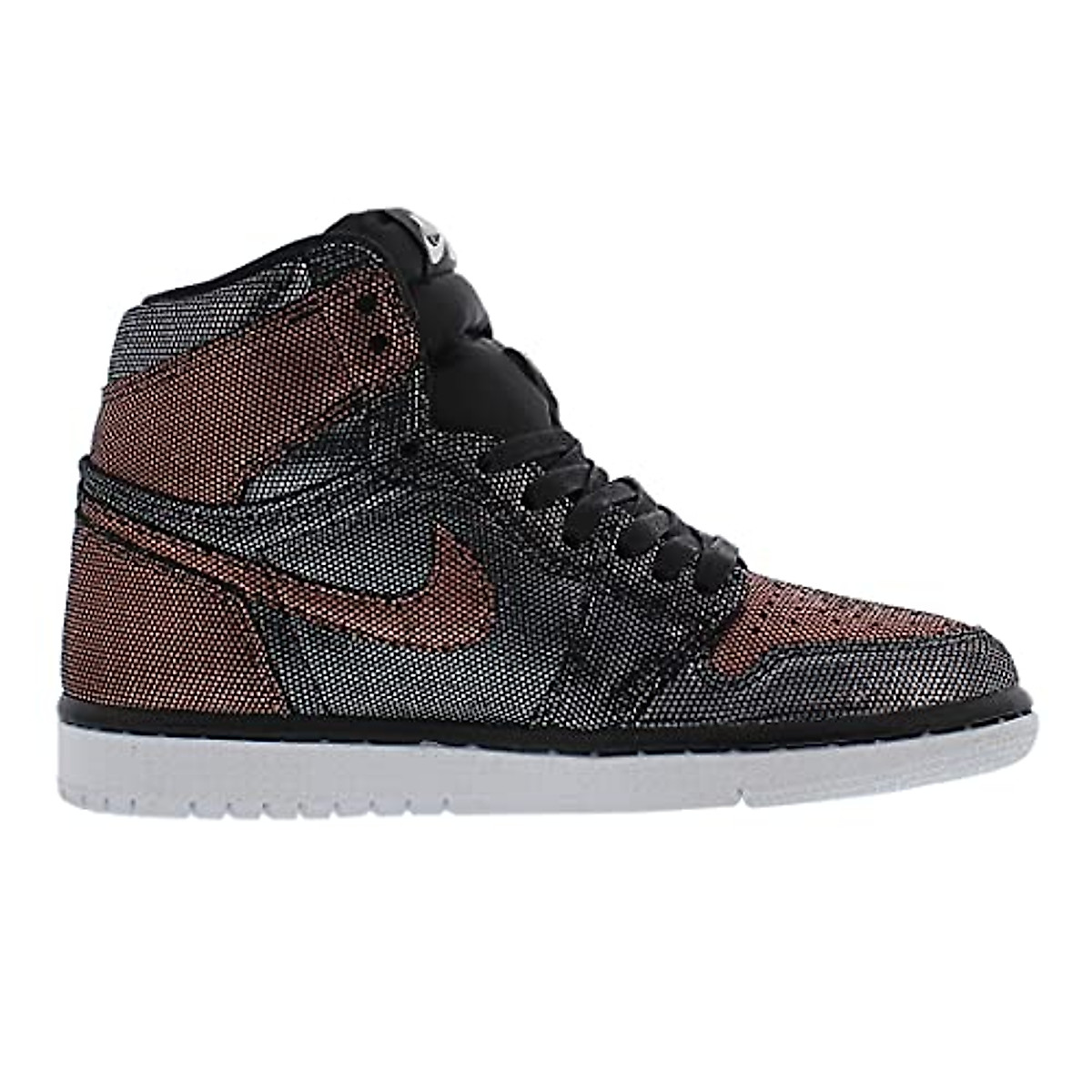 Nike Womens Air Jordan 1 Hi OG Fearless Black/Black-MTLC Rose Gld Synthetic Size 8.5