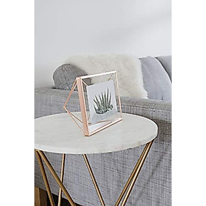 Umbra Prisma Picture Frame, 4 x 6 Photo Display for Desk or Wall, Copper