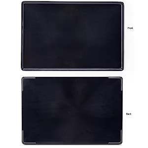 Acrylic Collection Serving Trays& Platter for Kitchen,Beverage,Drink,Food or Bathroom,YAT-08410,Black (L30xW20x2cm)