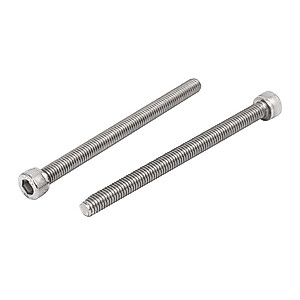 uxcell® M6 x 80mm Thread 304 Stainless Steel Hex Socket Head Cap Screw Bolt DIN912 6pcs