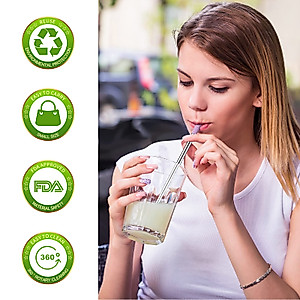 LOIVFET Metal Straws 3 Pack Reusable Collapsible Stainless Steel Straw Portable Telescopic Straws Drinking Easy to Clean with Silicone Tips,Travel Case,Keychain,Cleaner Brush(Green & Blue & Purple)