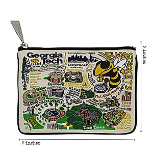 Catstudio Georgia Tech Collegiate Zipper Pouch Purse | Holds Your Phone, Coins, Pencils, Makeup, Dog Treats, & Tech Tools