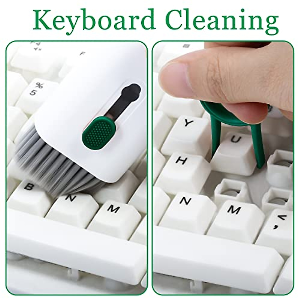 walrfid Laptop Phone Screen Cleaner Spray Computer Keyboard Earbud Cleaning Kit for Mac MacBook iPhone iPad iWatch iPod AirPods Earbuds Pro, Cleaners Pen with 5ml Touchscreen Cleaners Mist - Green