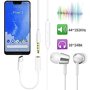 Apple USB C to 3.5mm Headphone Jack for iPad Pro 2018/2019/ 2020 MacBook Pro, Type C to Aux Earphone Dongle Compatible with Pixel 4XL/3/3 XL/2/2 XL, Samsung Sony HTC Moto ect.