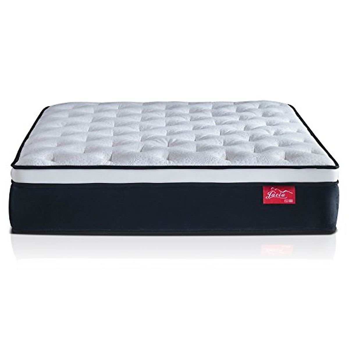Jacia House King Mattress, 12 Inch Pillow-Top Pocket Spring Hybrid Mattress - Bed in a Bag - 100% Natural Latex Double Hybrid Firm Mattress King