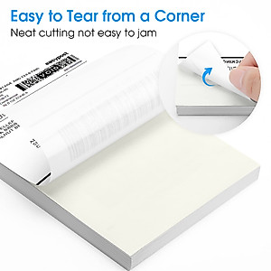 MaxGear 4x6 inch Shipping Address Labels,for Inkjet or Laser Printer, USPS Postal Mailing Shipping Labels, Matte White Paper Sheets, Permanent Strong Adhesive, Dries Quickly, 100 Pcs