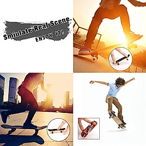 Fingerboard Skatepark Park Ramp Toys Skate Park Kit Ramp Parts for Finger Skateboard Ultimate Parks Training Props With 6 Finger Deck and 3 Finger Skateboard Fun Finger Skate Toys for Kids & Adults