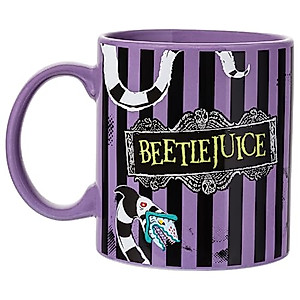 Silver Buffalo Beetlejuice Ceramic Mug Featuring Sandworm, 20 Ounces