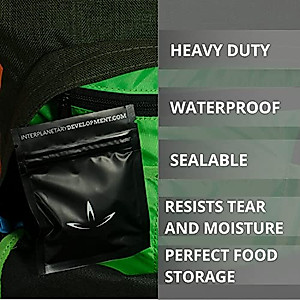 Interplanetary Development – Impulse Sealable | Heavy Duty Zip Bag | Resealable Sealing Strip | Practical | Food Storage | 100 pcs | 4 x 6 inches