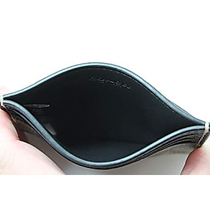 Coach Men ID Card Case Signature QB/Tan