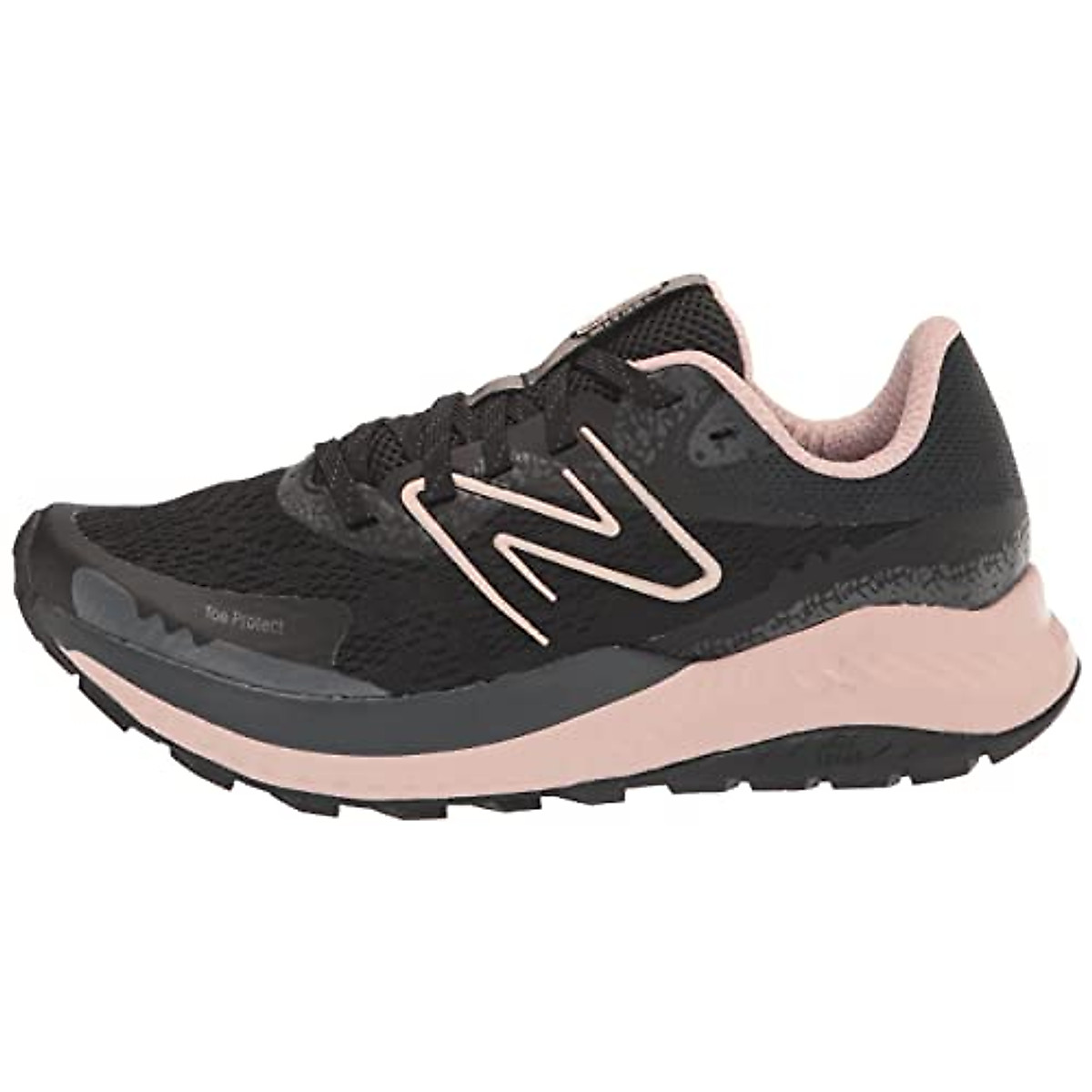 New Balance Women's DynaSoft Nitrel V5 Trail Running Shoe, Black/Pink Sand, 9