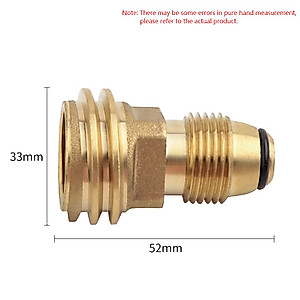 GDFYMI Propane Tank Adapter, Propane Hose Adapter, Converts 100 lb Propane Tank Valve LP Tank POL Service Valve to QCC1/Type-1 Hose or Regualtor, Solid Brass, Old to New Universal Fit