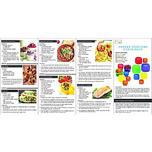 Home Spirit Proper Portions Containers for Weight Loss for Adults, 21 Day Diet and Food Plan, Bariatric Portion Control Cups, 2 Sets of 14 Containers, Sized for Daily Calorie Intake 2pk