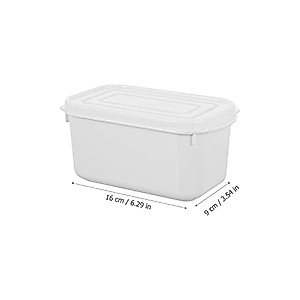 Hemoton 2pcs Plastic Butter Dish with Lid 700ml Butter Keeper Box Fridge Crisper Airtight Container for Home Restaurant Kitchen