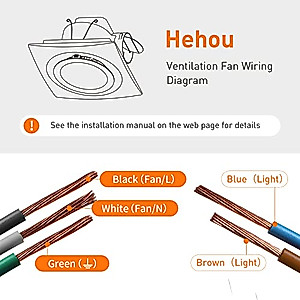 Bathroom Exhaust Fan With LED Light Ultra Quiet 1.0 Sones Ceiling Mount Exhaust Ventilation Fan 110 CFM for Home Bathroom Office Hotel