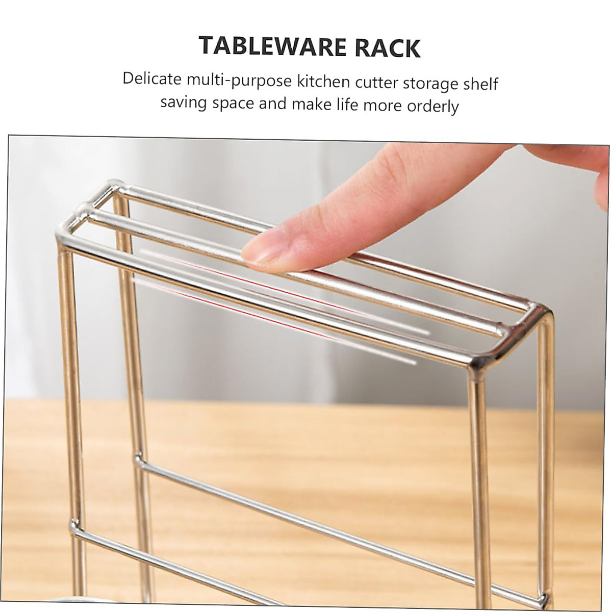 DOITOOL Kitchen Cutter Storage Metal Storage Rack 1pc Chopping Board Stand Stainless Steel Knives Cutlery Box Cutting Board Storage Kitchen Cutter Rack