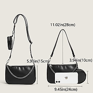JRNDNIUO Small Crossbody Bag Thick Strap Crossbody Bags for Women, Lightweight Shoulder Trendy Handbag with Coin Purse Pouch