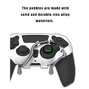 EXknight Leverback V2 Paddles Attachment, Back Buttons Adapter for PS5 Controller | Fit with Thumb Grips (White)