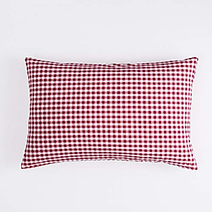 SUSYBAO Red Gingham Duvet Cover Queen 100% Washed Cotton Farmhouse Plaid Duvet Cover Set 3 Pcs 1 Minimalist Grid Patterned Duvet Cover with Zipper Ties 2 Pillowcases Soft Checkered Red Gingham Bedding