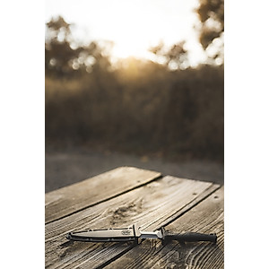 Smith & Wesson 10.5 in High Carbon SS Fixed Blade Knife with 5.5 in False Edge Blade for Outdoor Tactical Survival and EDC, Black