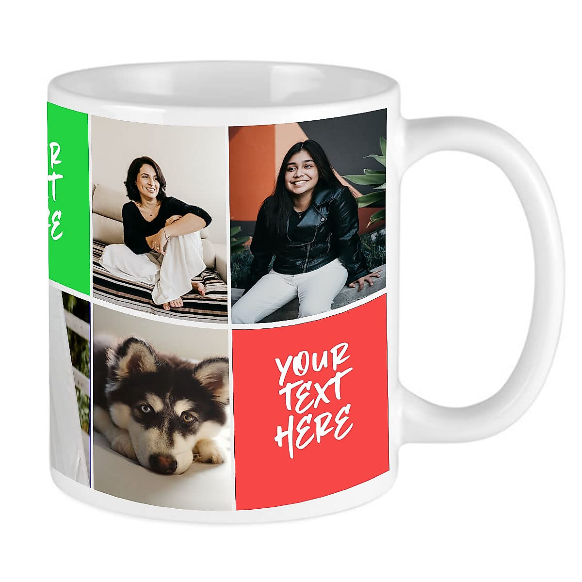 Custom Mate Coffee Mug Personalized with Photos, Images, and Text, White, Black (COFMUGWH11), 11fl oz