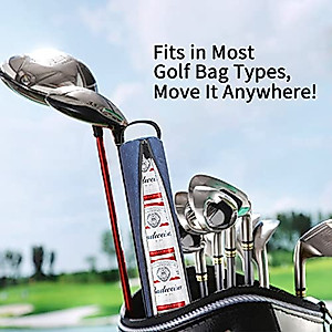 Beer Sleeve for Golf Bag,WITSTEP Long Tube Holder for Cans Beer Sling Cooler Bag,Holds 7 Cans Insulated Beer Sleeve Keeps Beverage Cold Fits in Most Golf Bags ,Ideal Golf Accessories for Men