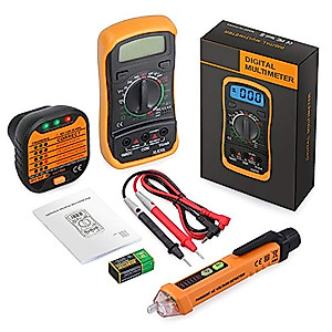 Neoteck Electrical Test Kit, Mini Digital Multimeter + Receptacle Outlet Tester + Non-Contact 12-1000V AC Voltage Detector Pen- Great Packs!