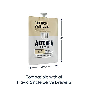 Alterra French Vanilla Coffee Flavia Freshpack, Light Roast, 100/Carton (MDRA183)