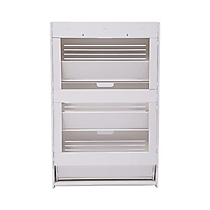 3 Drawer Shoe Cabinet, Freestanding Flip-up Shoe Storage Organizer, Modern Tipping Bucket Shoe Rack for Entryway, Living Room, and Hallway