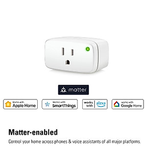 Eve Energy - Smart Plug, App and Voice Control, 100% Privacy, Matter Over Thread, Works & Door & Window & Doors, Automatically Trigger Accessories & Scenes, App Notifications