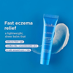 Skinfix Eczema+ Dermatitis Face Balm: Target Facial Dermatitis, Eczema & Dry Skin Patches, Concentrated Balm That Leaves Irritated Skin Soothed & Protected, 0.48 Fl Oz