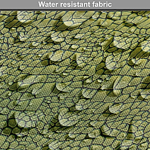 Lunarable Alligator Fabric by The Yard, Realistic Style Digital Illustration of Crocodile Reptile Animal Skin, Decorative Fabric for Upholstery and Home Accents, 3 Yards, Green Olive