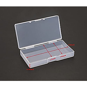 Mini Skater 3.52 ×1.8 ×0.55" Small Transparent Plastic Sample Box Small Size Rectangle Clear Plastic Jewelry Storage Case Container Packaging Box with Lid Use for Earrings Rings Beads Collecting Small Items (20 Pcs)