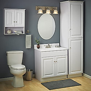 Design House Wyndham Unassembled Bathroom Vanity Cabinet Without Top, 24 in, White
