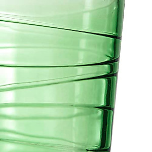 Leonardo Vario Struttura Drinking Glass, 1 Piece, Dishwasher Safe Water Glass, Colourful Glass Drinking Cup, Juice Glass, Green, 250 ml, 026840