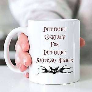 Cocktail Lovers Gift for Birthdays & Christmas, Great for Holy Saturday Nights - Navy Multicolor Unisex Sweat, 11 Oz White Ceramic Coffee Mug