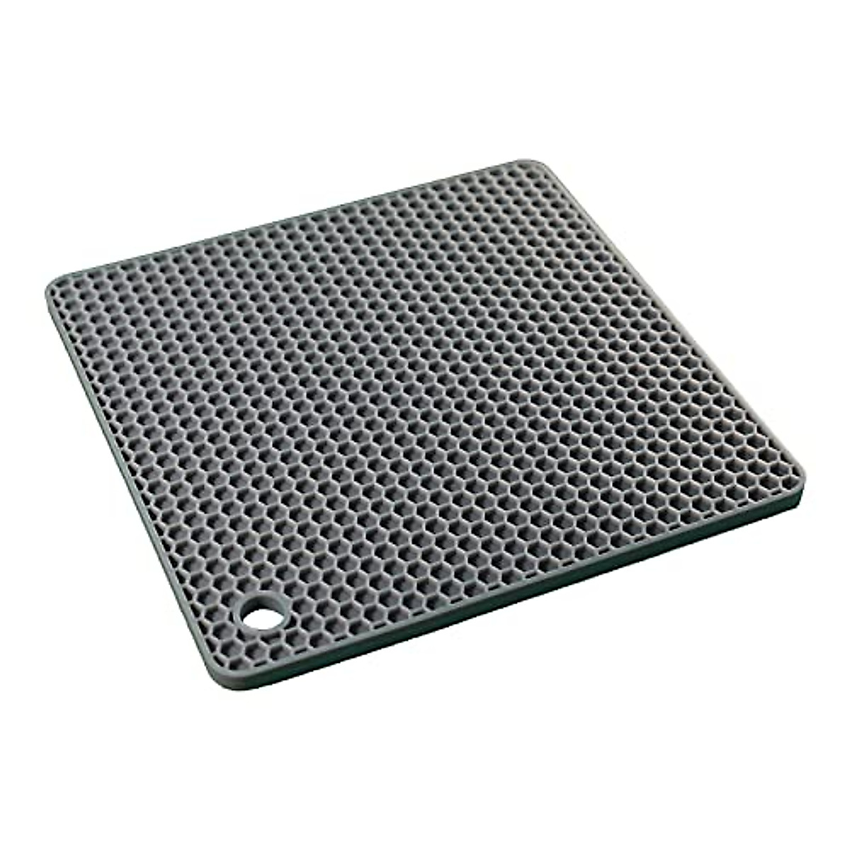 SDZONGES Silicone Trivet, 4PCS Silicone Hot Pads for Kitchen,Grey 7"x7" Silicone Trivet Mat for Hot Pots and Pans, Silicone Pot Holders for Kitchen Heat Resistant