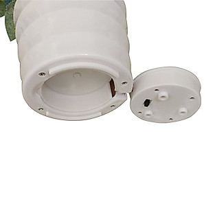 Penfly LED Solar Power Decorative Artificial Rose Flower Pot Plant Landscape Light Night Lamp Outdoor Garden Yard Pathway Lawn Grassland Red