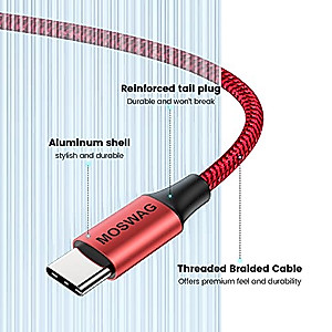 MOSWAG USB C to 3.5mm Audio Adapter, USB C Headphone Adapter for Samsung Galaxy S23 S22 S21 S20 Ultra, Note 20 10 S10 S9 Plus,Pixel 7 6 5 4 3 2 XL,ipad Pro and More