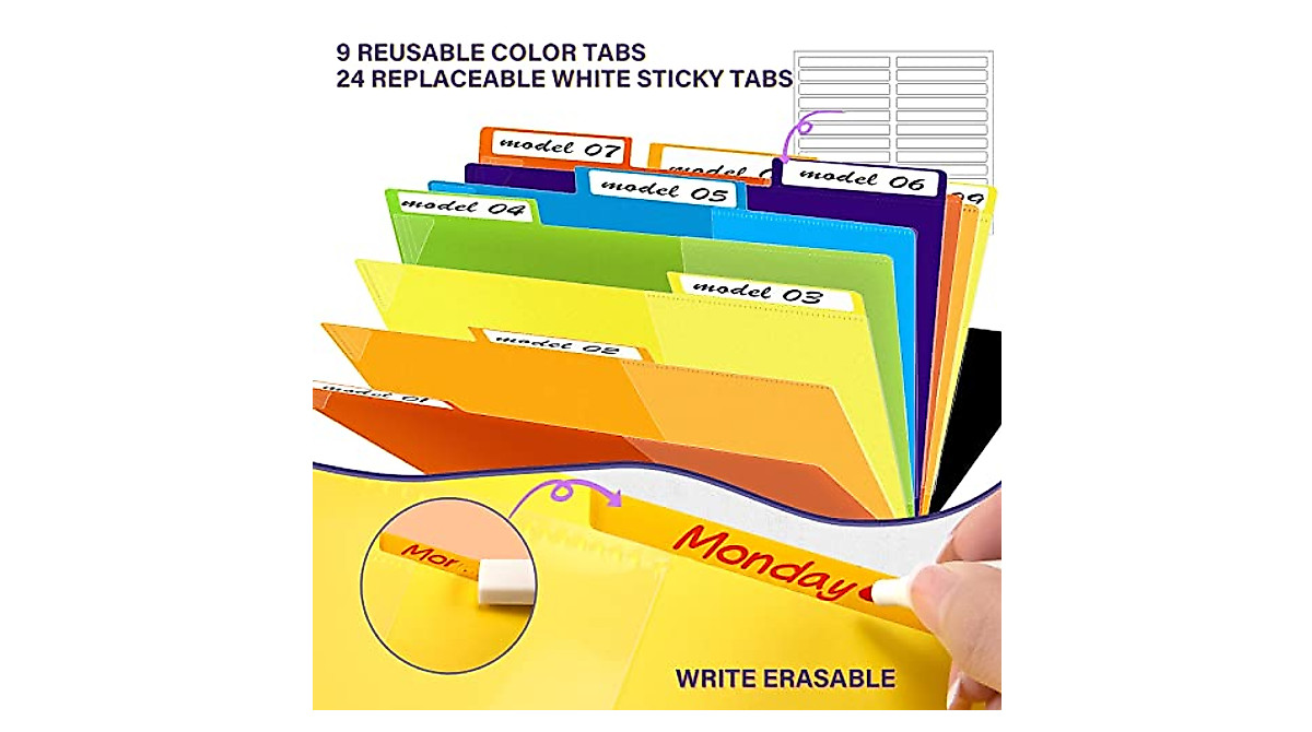 18-Pocket Poly Project Organizer - School & Office Folder