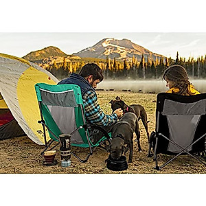 G4Free 2 Pack Low Sling Beach Chair, Folding Portable Beach Chair, Backpack Camping Chair for Adults with Mesh Back and Low Seat, Heavy Duty Reclining for Sand Camping Black