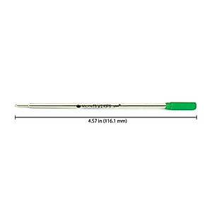 Monteverde Ballpoint Refill to Fit Cross Ballpoint Pens, Medium Point, Soft Roll, Green, 2 per Pack (C132GN)