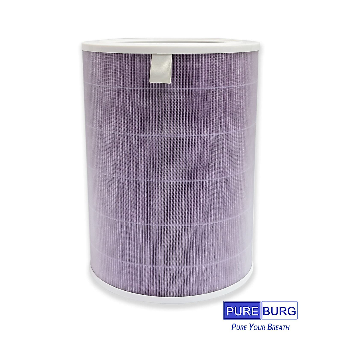 PUREBURG M8R-FLH Replacement Filter Compatible with Xiaomi Mi Air Purifier 3C 3H 3, 2C 2H 2S, Pro Air Purifier, H13 HEPA 4-Stage Filtration Activated carbon Air Clean Dust VOCs