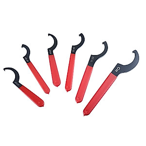 LynTorin 6pcs Coilover Adjustable Steel Spanners Wrench Hook Tool For Suspension System and Shock Adjustments