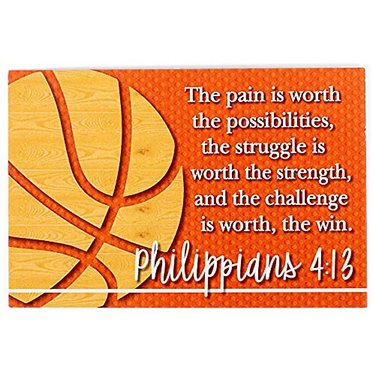 Basketball Orange 3 x 2 Cardstock Keepsake Itty Bitty Bookmarks Pack of 24