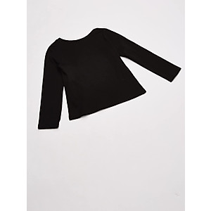 The Children's Place baby girls And Toddler Long Sleeve Basic Layering T-shirt T Shirt, Black/Tidal/White 3 Pack, 3T US