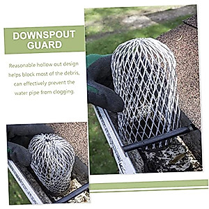 LIGHTAOTAO Gutter Filter Stainless Strainer 5pcs Rooftop Filter Guard Drainage Pipe Strainer Cover Roof Filter Strainer Stainless Steel Filter Cover Anti-clogging Silver Downspout Filter