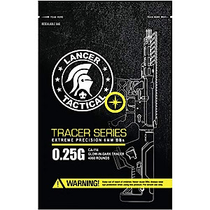 Lancer Tactical Tracer BB Airsoft Performance Pro Series 4000 Round Airsoft Tracer BBS 0.23g-0.28g for Airsoft High FPS Performance Glow-0.28g