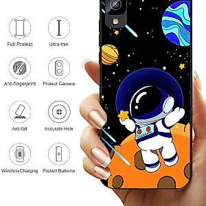 Bestrella Case for TCL 30Z Phone Case TCL 30 Z Shockproof Full Body Protection Case (Astronaut)