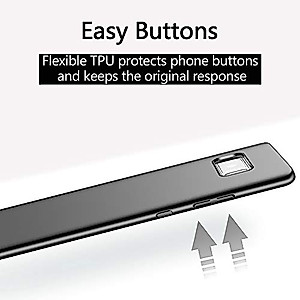 KEEPCA Galaxy Note 8 Slim Case,Thin TPU Silicone Flexible Rubber Soft Skin Gel Lightweight Anti-Scratches Shockproof Protective Cases Cover for Samsung Galaxy Note 8,Matte Black